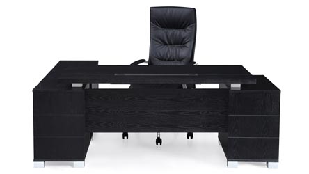 Ford Desk with Return - Black
