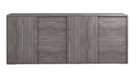 Fortizza 4 Door Buffet, Matte Grey | Zuri Furniture