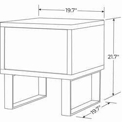 Neve End Table - White